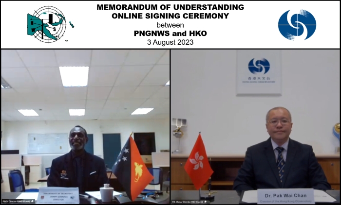 HKO and Papua New Guinea National Weather Service sign MOU on ...