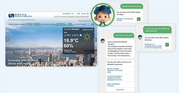 “Dr Tin” Chatbot Service launched on the HKO website｜Hong Kong ...
