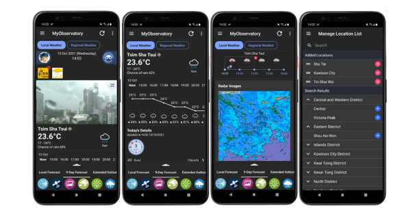 Update of "MyObservatory" on Android Platforms｜Hong Kong Observatory ...