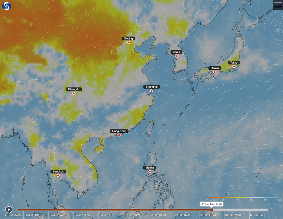Wind gust and relative humidity forecasts now available on “Earth ...